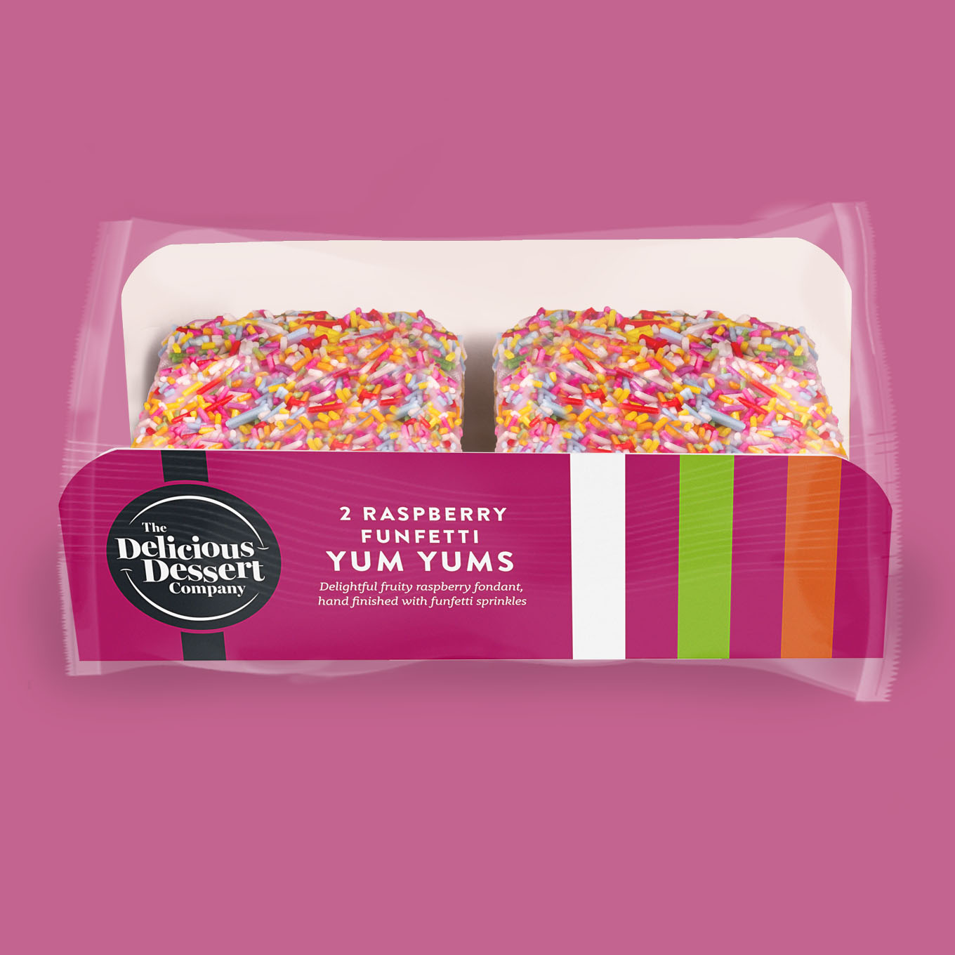 Raspberry Funfetti Yum Yums | The Delicious Dessert Company